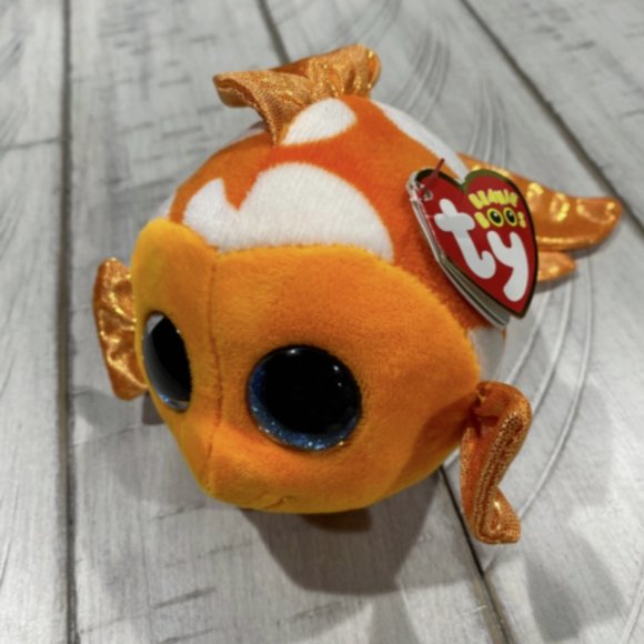 Ty | Toys | Ty Beanie Boos Sami The Orange Clown Fish Glitter Eyes6 ...